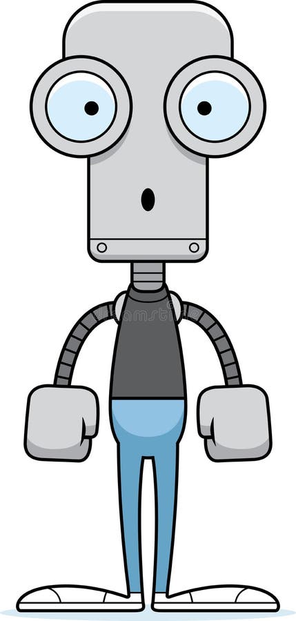 Cartoon Surprised Robot stock vector. Illustration of graphic - 55525734