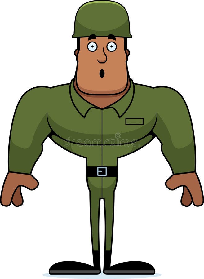 Surprised Soldier stock vector. Illustration of clipart - 47713938