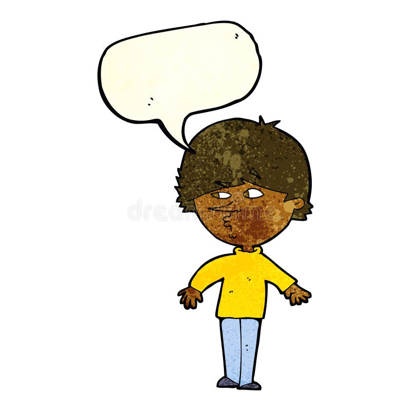 Cartoon Suspicious Man Looking Over Shoulder with Speech Bubble Stock ...