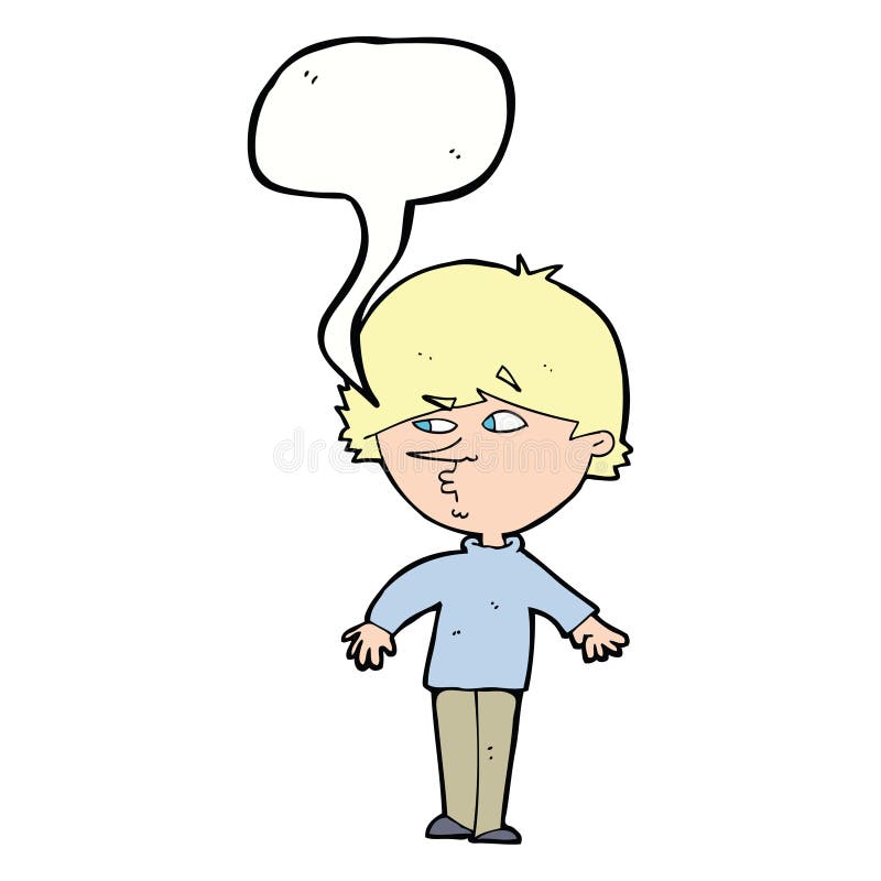 Cartoon Suspicious Man Looking Over Shoulder with Speech Bubble Stock ...