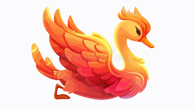 Cartoon Swan Animation Vector Illustration for Creative Design Projects ...