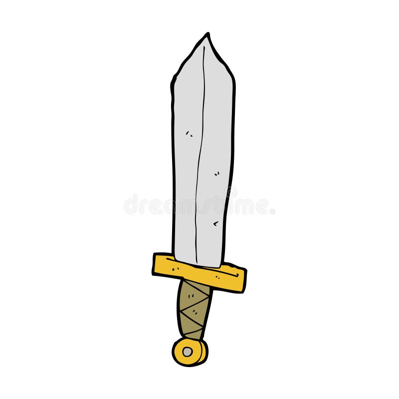 Cartoon sword stock vector. Illustration of simple, hand - 37016690