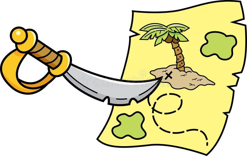 Cartoon Sword Pointing Treasure Map Stock Illustrations – 3 Cartoon ...