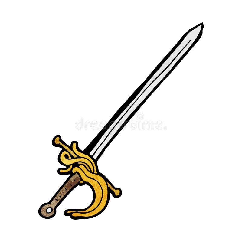 Cartoon sword stock vector. Illustration of sword, cartoon - 38068900
