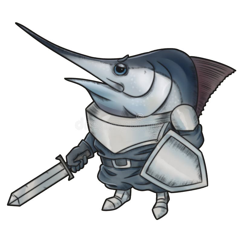 Cartoon Swordfish Character Stock Illustrations – 328 Cartoon Swordfish ...