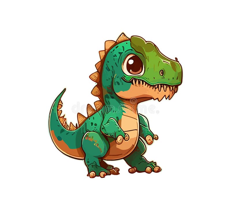 Cartoon T-rex. Vector Illustration Stock Illustration - Illustration of ...