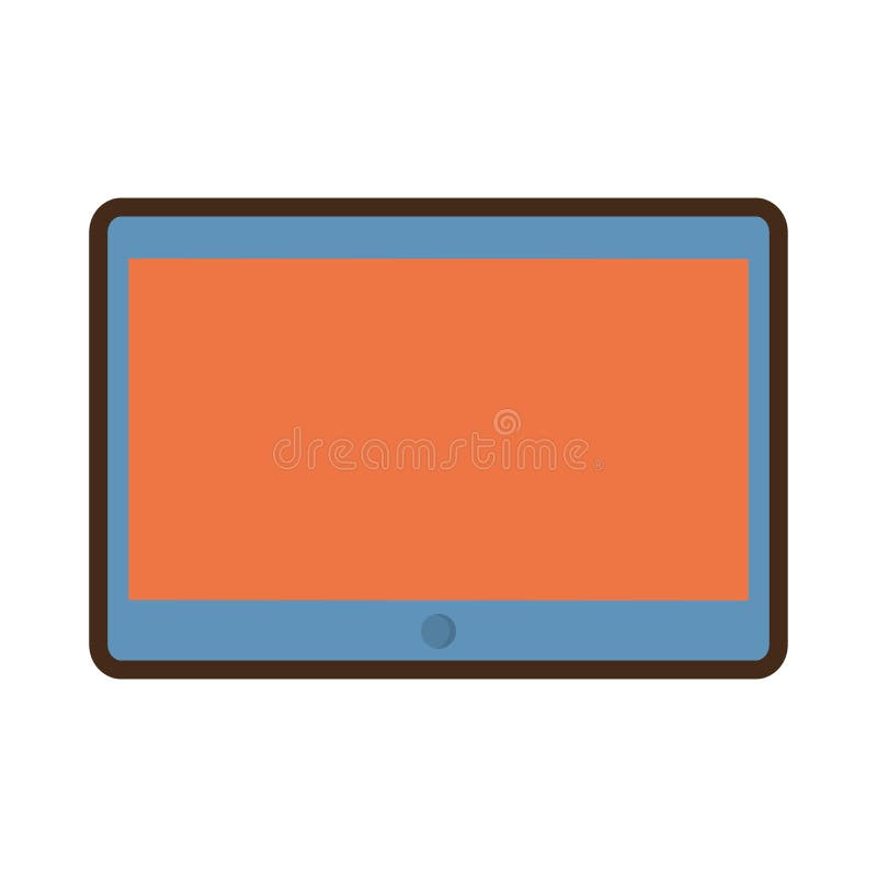 Cartoon Tablet Kids Toy Colored Icon. Set of Children Toys Illustration ...