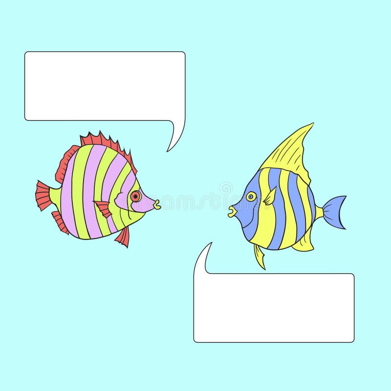 Cartoon talking fish stock vector. Illustration of aquarium - 32790819