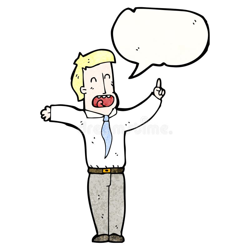 Cartoon talking man stock vector. Illustration of cloud - 38038767