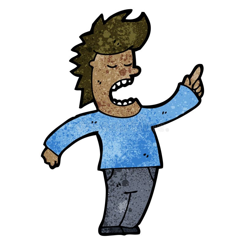 Cartoon talking man stock vector. Illustration of retro - 38061252