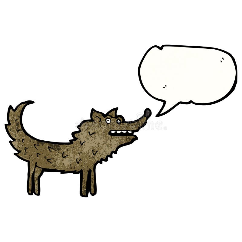 Cartoon talking wolf stock vector. Illustration of drawn - 38052205