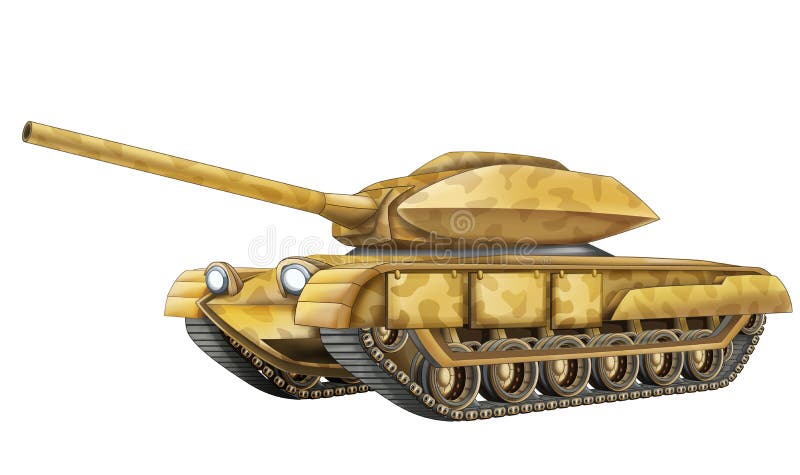 Cartoon tank stock illustration. Illustration of engine - 45831734