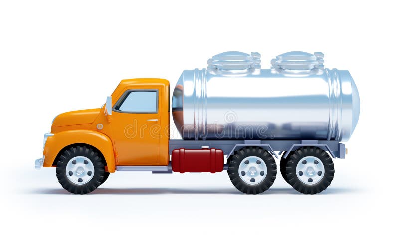Cartoon tanker truck side stock illustration. Illustration of container ...