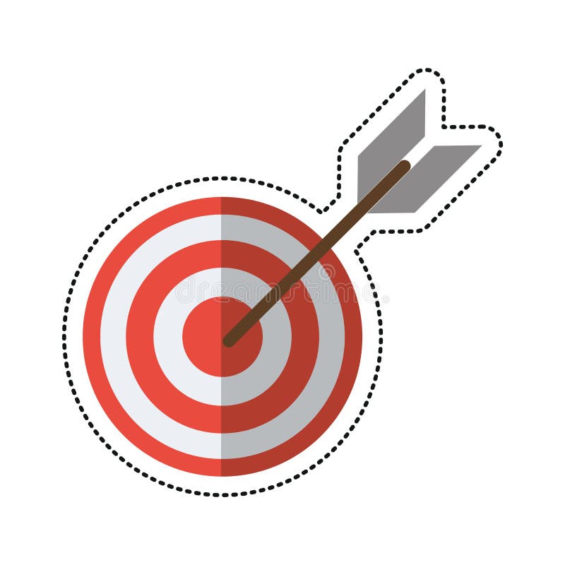 Cartoon Target Arrow Strategy Market Stock Illustration - Illustration ...