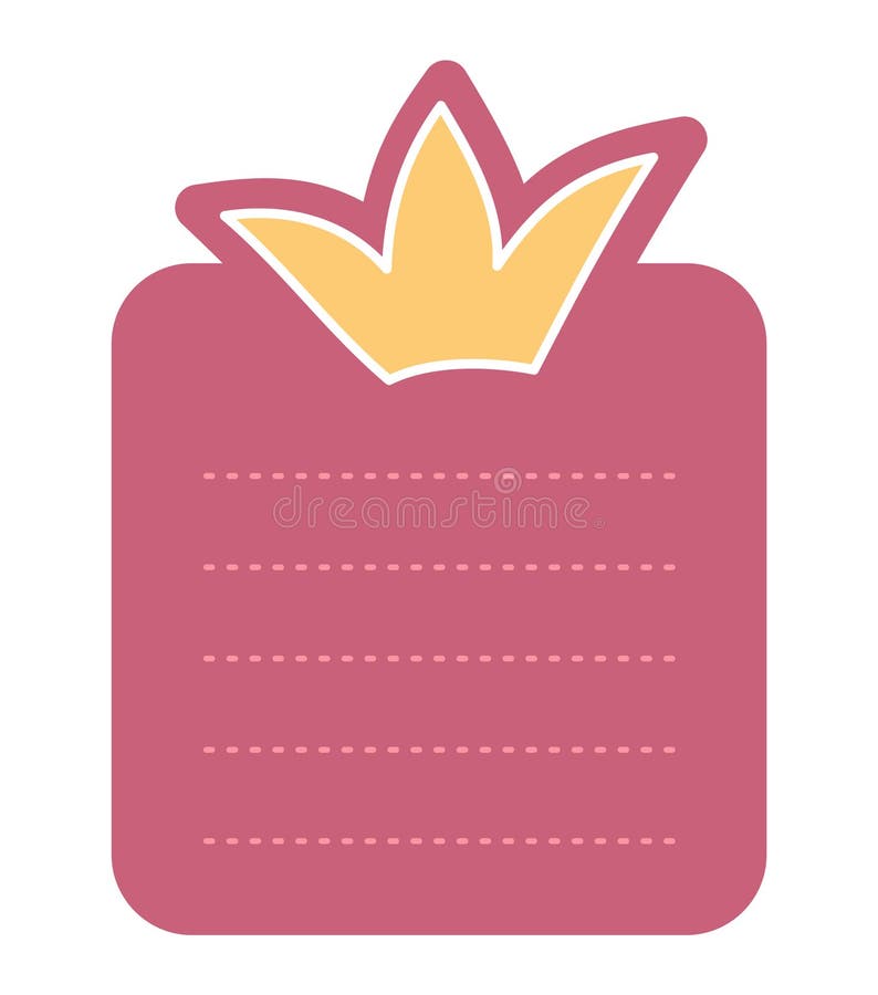 Cartoon Task Planner Element Isolated. Cute Paper Sticky Note, To Do ...