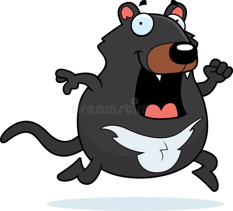 Cartoon Tasmanian Devil Running Stock Vector - Illustration of animal ...