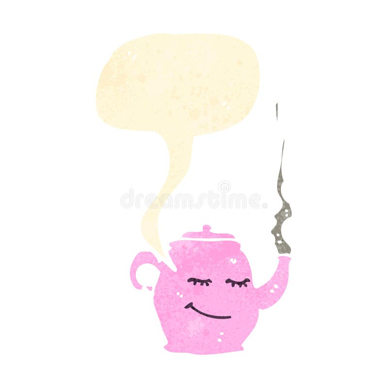 Cartoon tea pot stock vector. Illustration of bubble - 37572369
