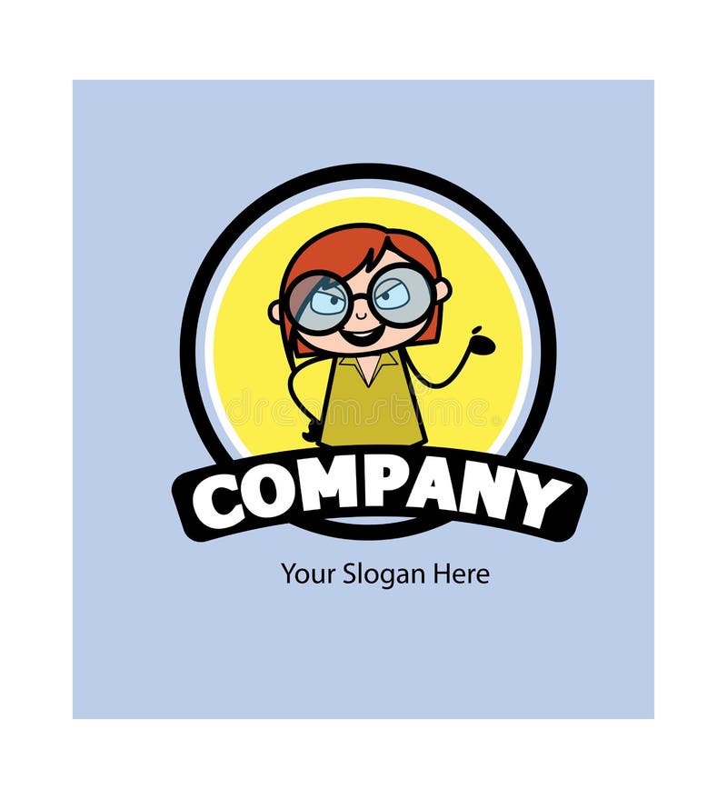 Cartoon Teacher As Company Logo Stock Illustration - Illustration of ...