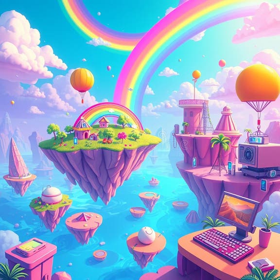 A Cartoon Tech Unique Design Stock Illustration - Illustration of ...