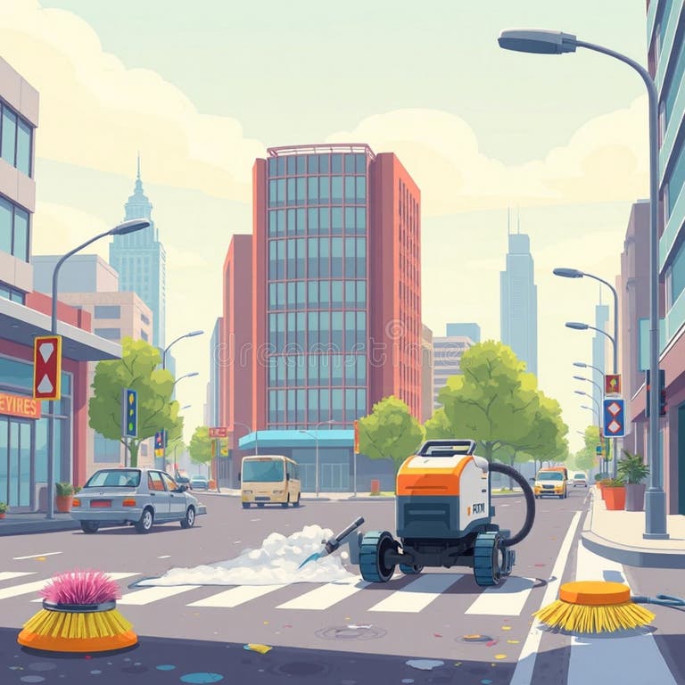 A Cartoon Tech Unique Design Stock Illustration - Illustration of ...