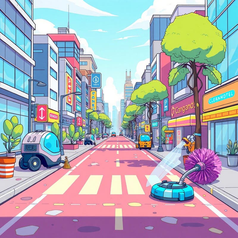 A Cartoon Tech Unique Design Stock Illustration - Illustration of ...