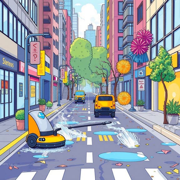 A Cartoon Tech Unique Design Stock Illustration - Illustration of ...