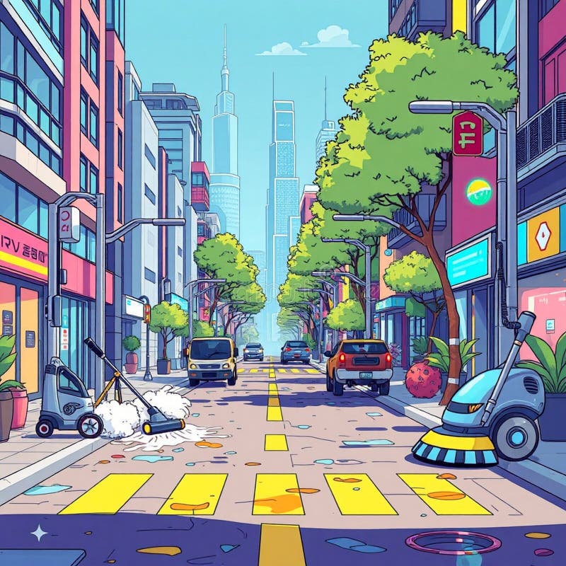 A Cartoon Tech Unique Design Stock Illustration - Illustration of ...