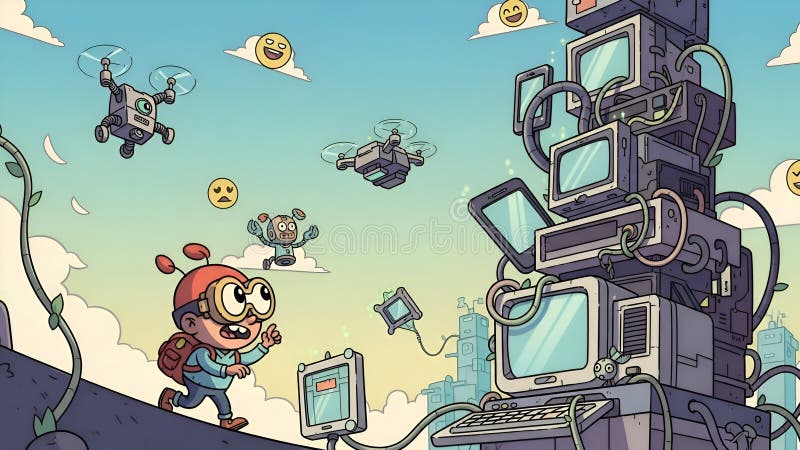 Cartoon Future Robots Stock Illustrations – 8,258 Cartoon Future Robots ...