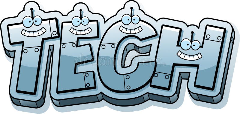 Cartoon Tech Text stock vector. Illustration of letters - 51089982