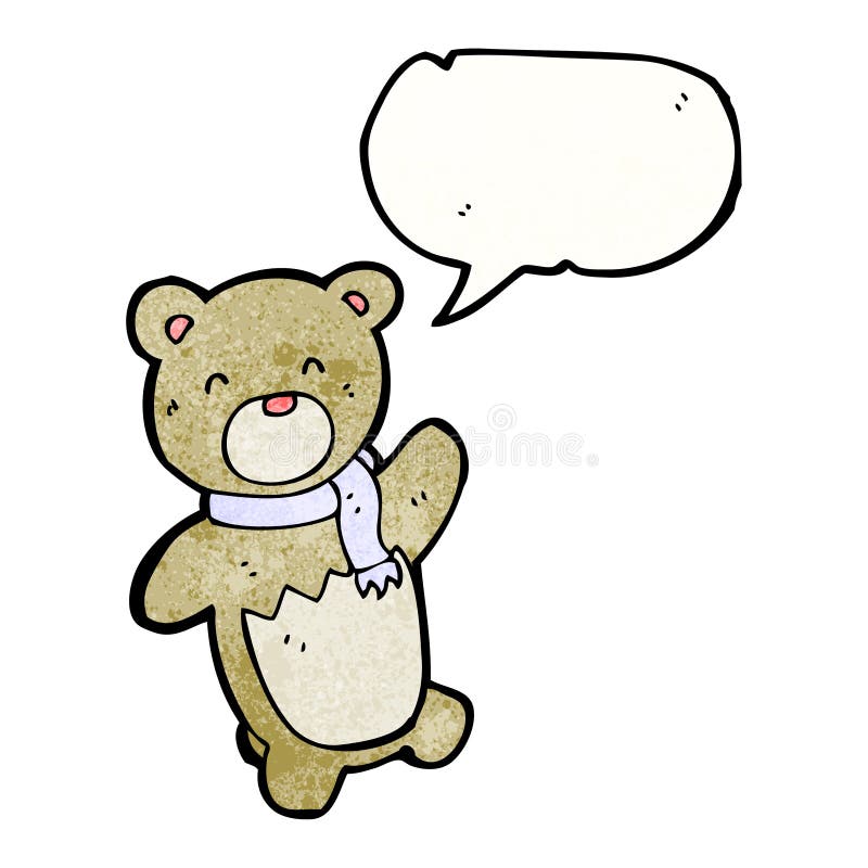 Cartoon teddy stock vector. Illustration of talking, speech - 38038889