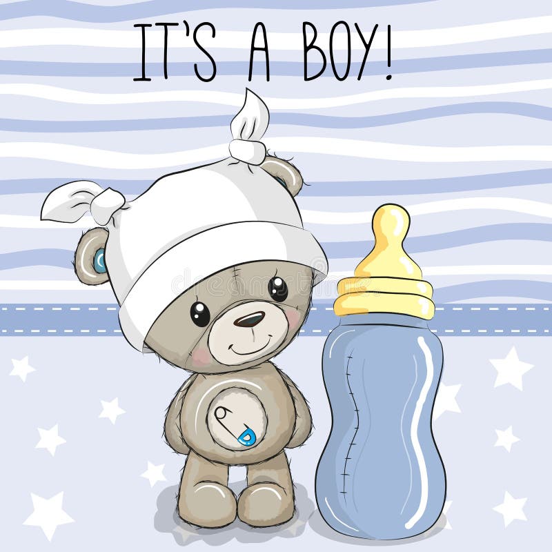 Baby Boy Teddy Bear Cartoon