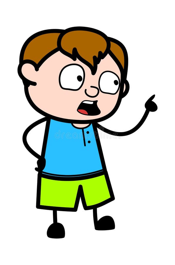 Cartoon Teen Boy Saying Something Stock Illustration - Illustration of ...