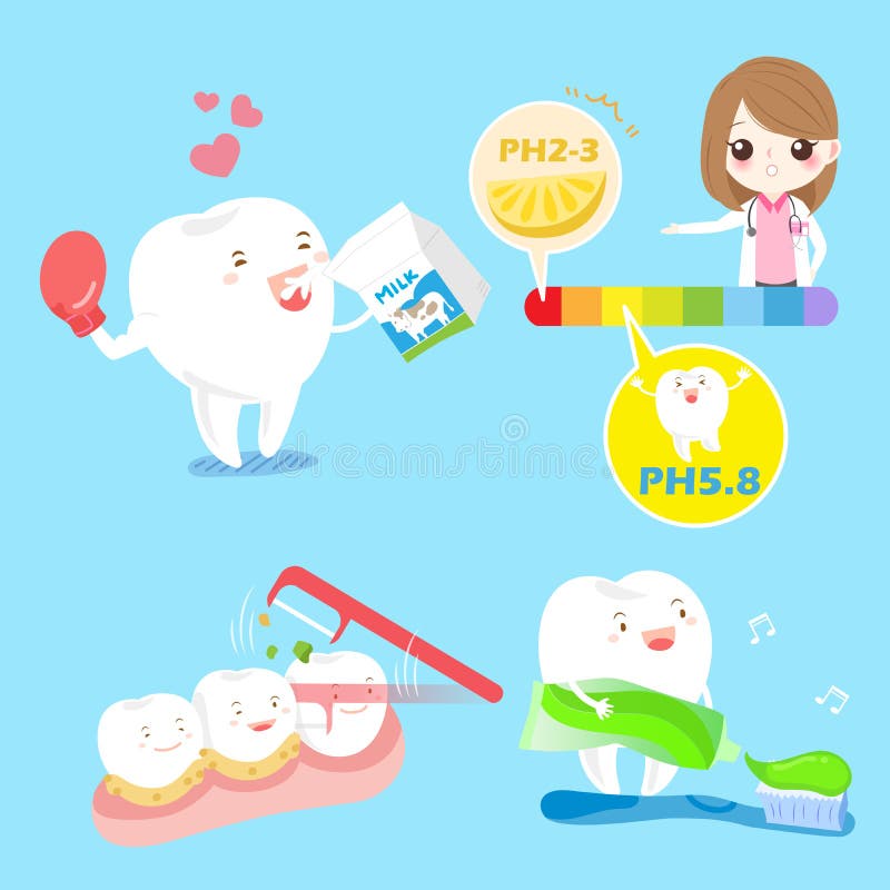 Cartoon Teeth with Whitening Concept Stock Vector - Illustration of ...