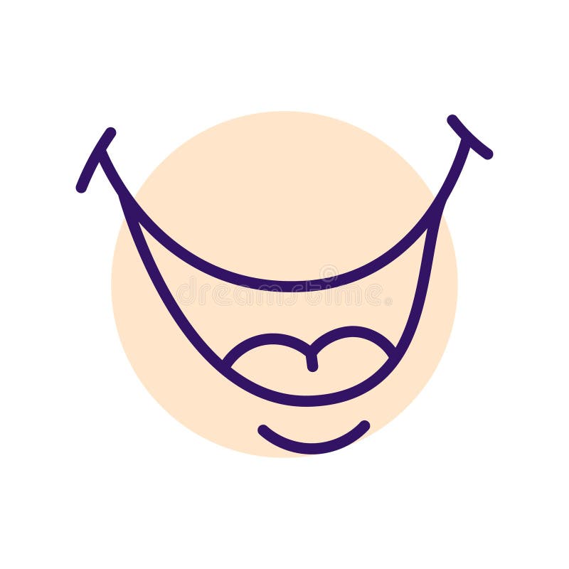 Cartoon Teeth Smile Line Icons Set. Character Hand. Stock Vector ...