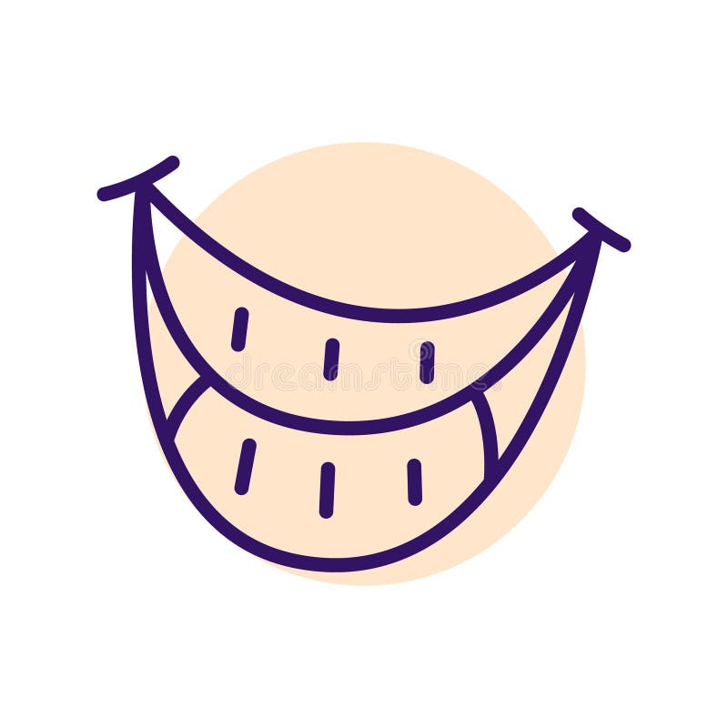 Cartoon Teeth Smile Line Icons Set. Character Hand. Stock Vector ...