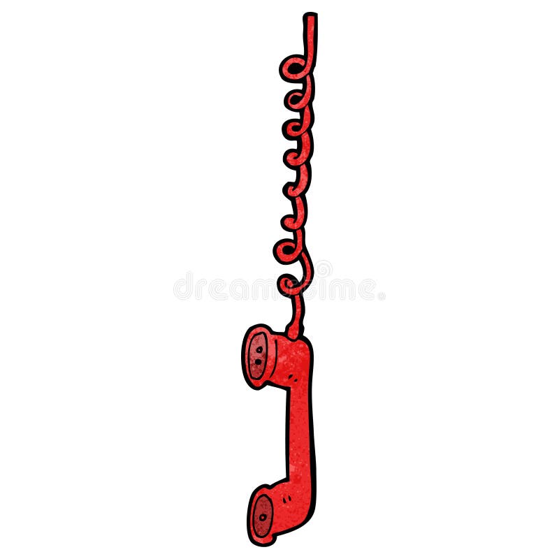 Cartoon telephone receiver stock vector. Illustration of drawn - 38061500