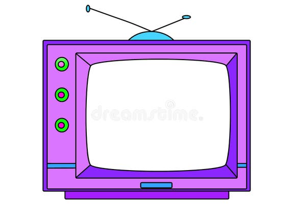 Cartoon Television Set - Illustration Stock Illustration - Illustration ...