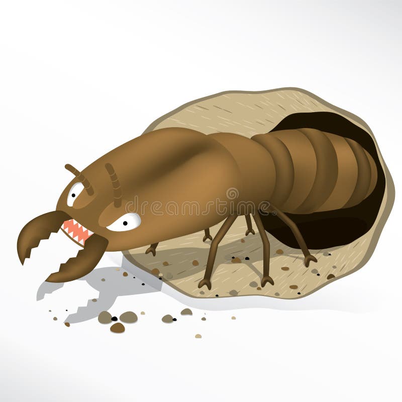 Cartoon termite vector stock vector. Illustration of termite - 55487496