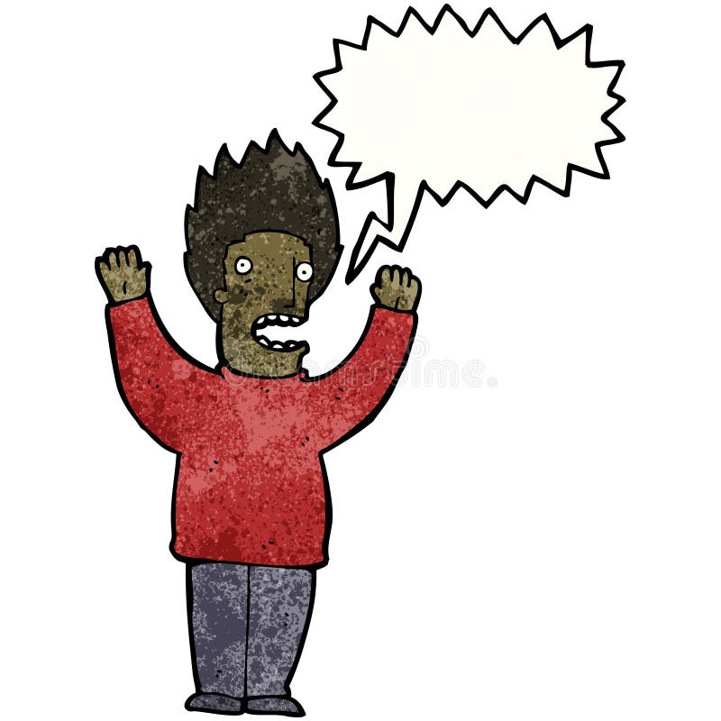 Cartoon terrified man stock vector. Illustration of cartoon - 38044259