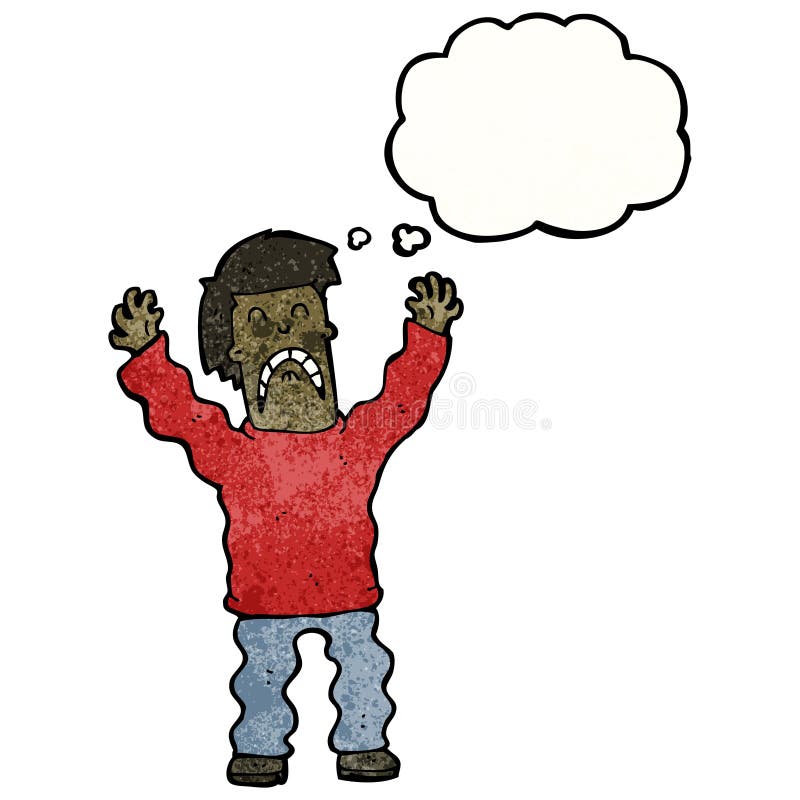 Cartoon terrified man stock vector. Illustration of clip - 38044926