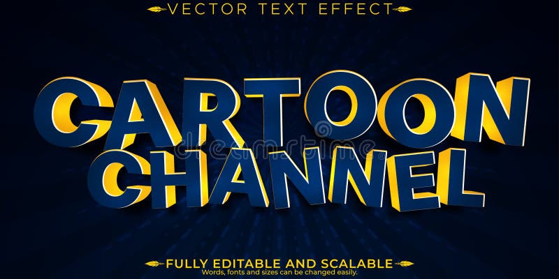 Cartoon Text Effect, Editable Animated and Comic Customizable Font ...
