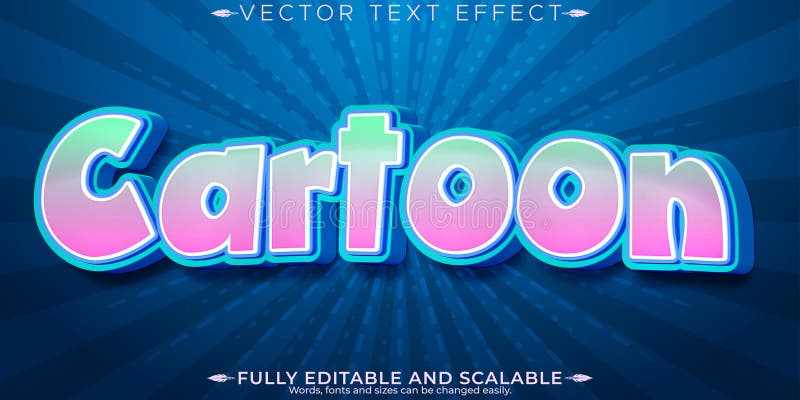 Cartoon Text Effect, Editable Comic Book and Funny Customizable Font ...