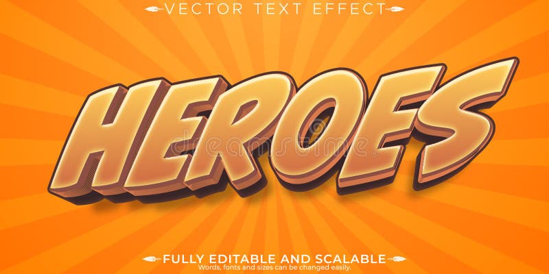 Cartoon Text Effect, Editable Comic and Kids Text Style Stock Vector ...