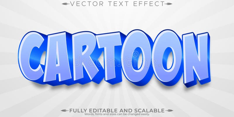 Cartoon Text Effect, Editable Comic and Retro Text Style Stock Vector ...
