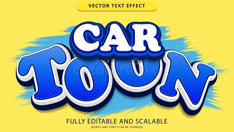 Cartoon Text Effect Editable Eps File Stock Vector - Illustration of ...