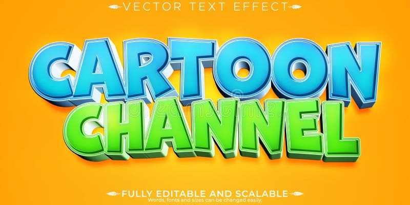 Cartoon Text Effect Editable Funny and Comic Text Style Stock ...