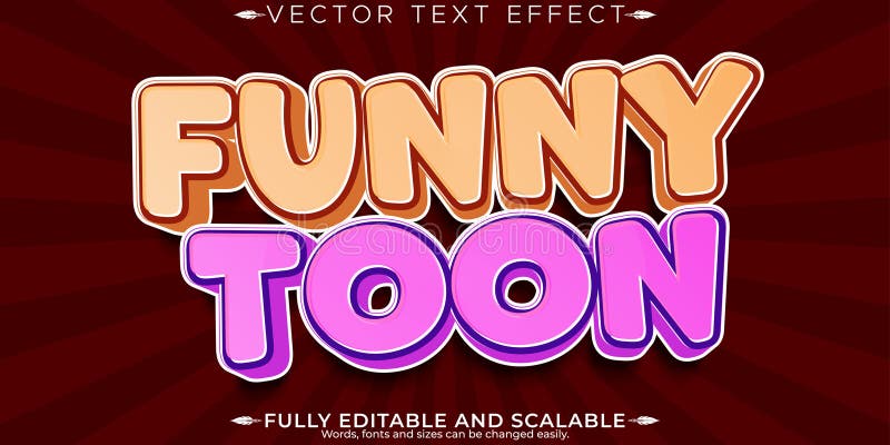 Cartoon Text Effect, Editable Retro and Classic Customizable Font Style ...
