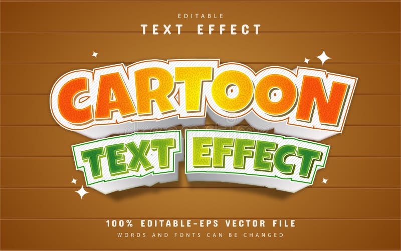 Cartoon text effect vector stock vector. Illustration of creative ...