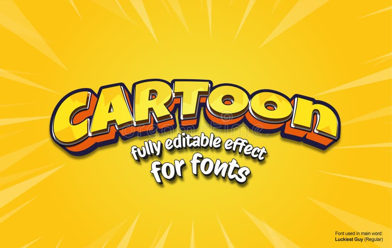 Cartoon Text, Font Style Effects Stock Vector - Illustration of logo ...
