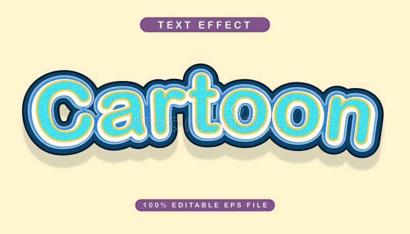 Cartoon Text Style Effect stock vector. Illustration of template ...